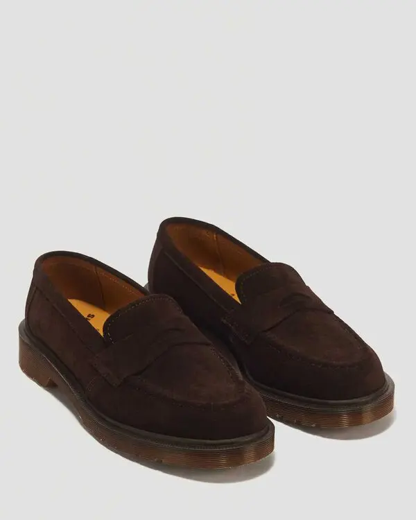 Dr. Martens Delapre Penny Loafer Repello Calf Suede - Brown
