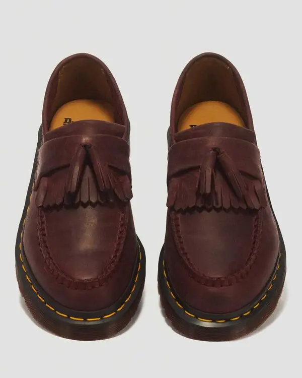 Dr. Martens Adrian Crazy Horse Leather Tassel Loafers