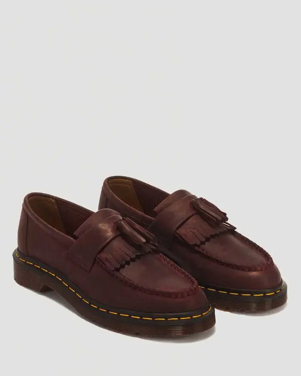 Dr. Martens Adrian Crazy Horse Leather Tassel Loafers