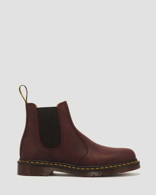 Dr. Martens 2976 Ys Crazy Horse Chelsea Boots - Red