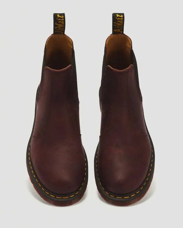 Dr. Martens 2976 Crazy Horse Chelsea Boots - Red