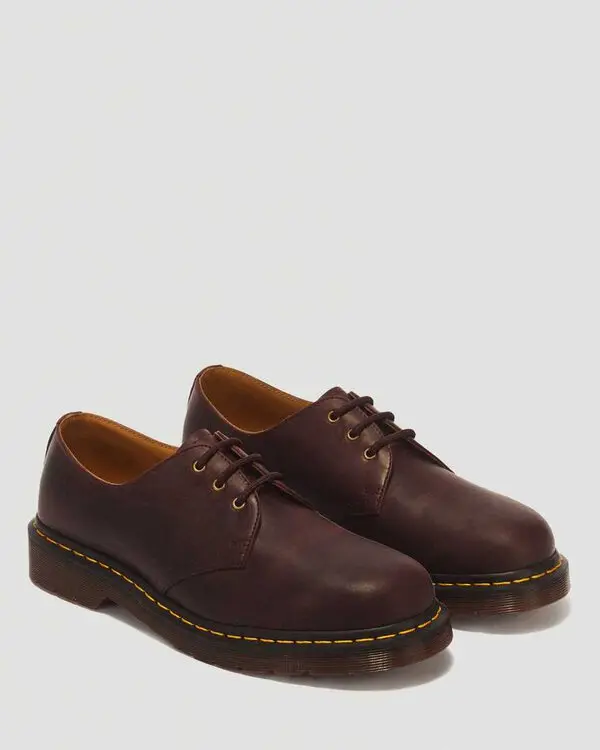 Dr. Martens 1461 3-eye Crazy Horse Leather Lace Up Shoes - Red