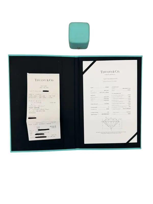 Tiffany & Co. 0.96 Ct Round Brilliant Diamond Engagement Ring