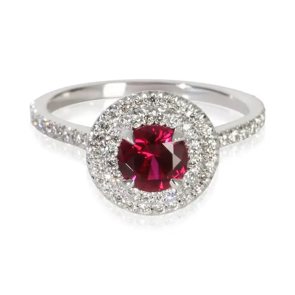 Tiffany & Co. Ruby And Diamond Soleste Ring - Platinum