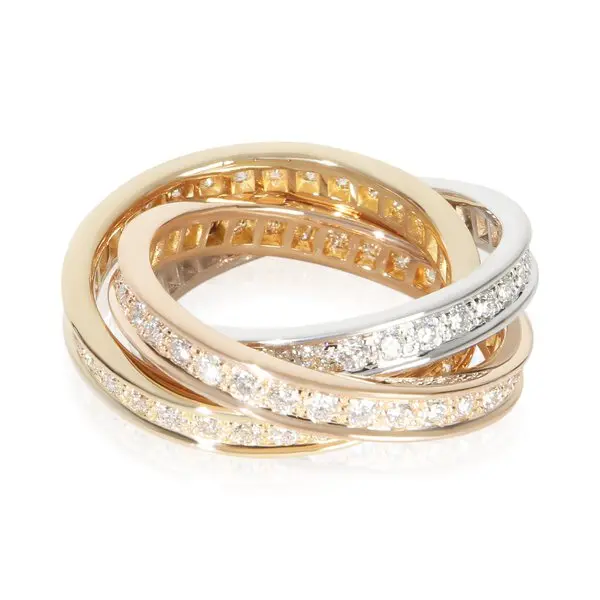 Cartier 3-tone Gold Diamond Trinity Ring - 3_tone_gold