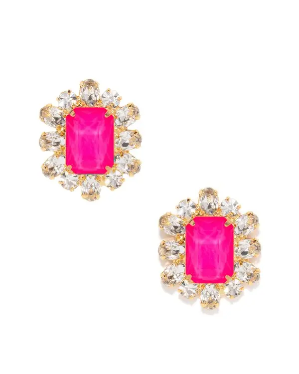 THE PINK REEF Europe Crystal Stud In Hot