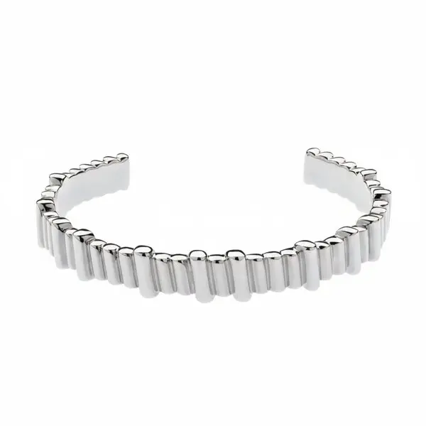 EMMA HOLLAND JEWELLERY Platinum Step Cuff Bracelet - Silver
