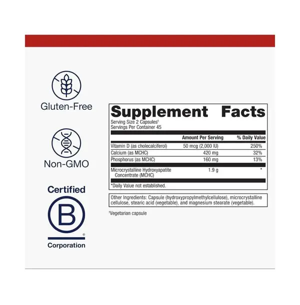 METAGENICS Bone Builder Plus Mchc Supplement For Bone Health High Absorption Formula With Calcium