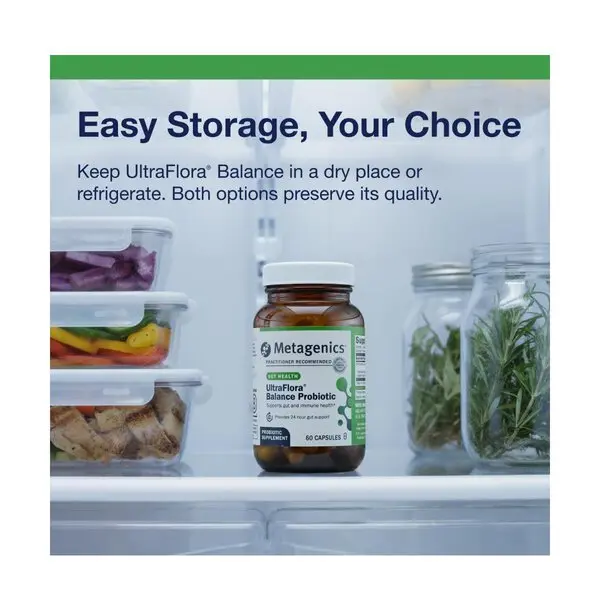 METAGENICS Ultraflora Balance Probiotic Shelf-stable Daily Gut Health Supplement For Digestive And Immune Support - No Color