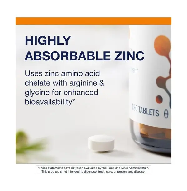 METAGENICS Zinc A.g. Highly Absorbable Zinc With Arginine And Glycine Chelates Supports Immune Function