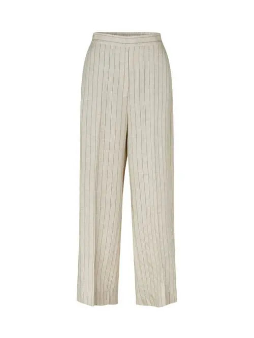 MASAI COPENHAGEN Mapippie Linen-blend Pinstripe Trousers