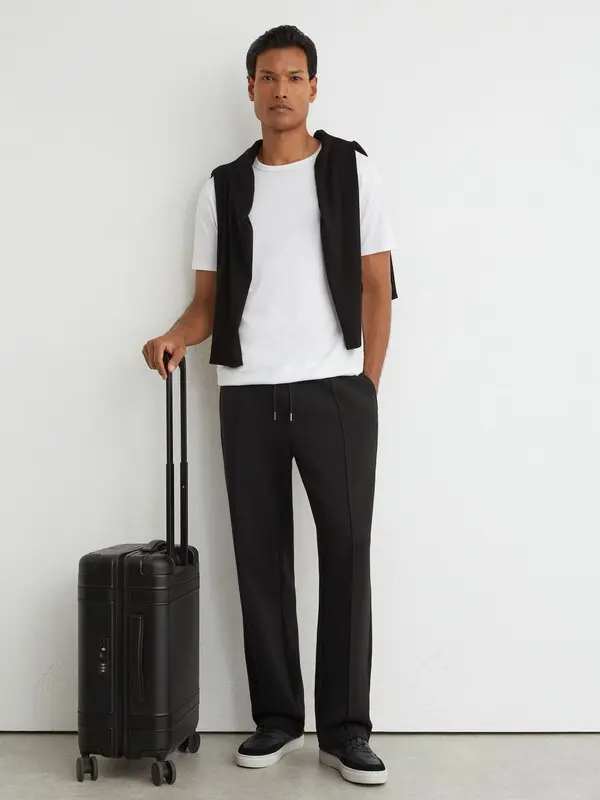 REISS Form Premium Interlock Straight-leg Joggers