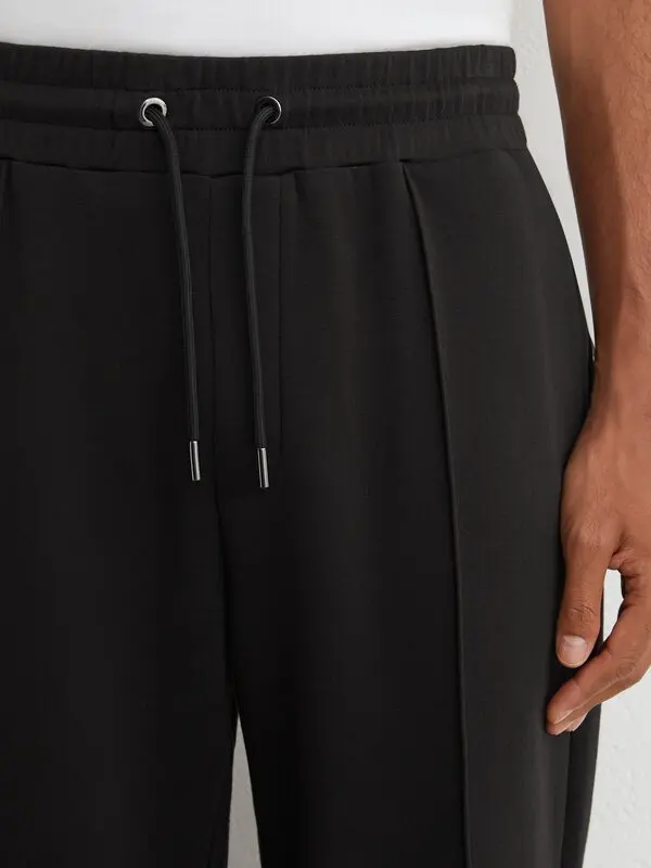 REISS Form Premium Interlock Straight-leg Joggers