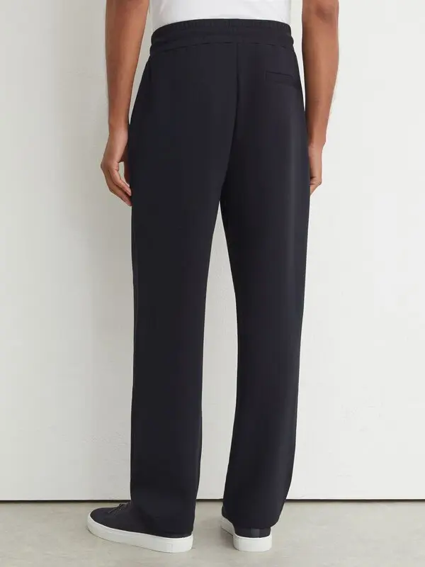 REISS Form Sueded Interlock Jersey Straight-leg Joggers - Navy