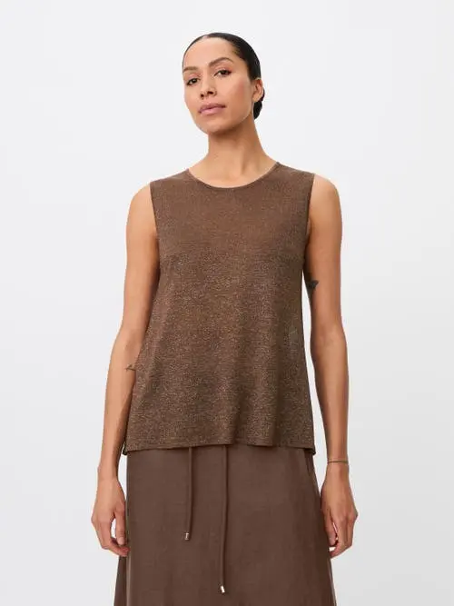 MASAI COPENHAGEN Mafarilynn Round Neck Knit Top - Sh. Chocolate