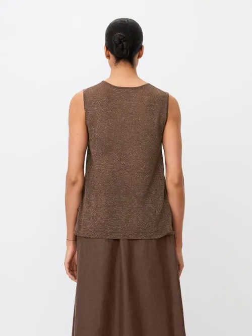 MASAI COPENHAGEN Mafarilynn Round Neck Knit Top - Sh. Chocolate