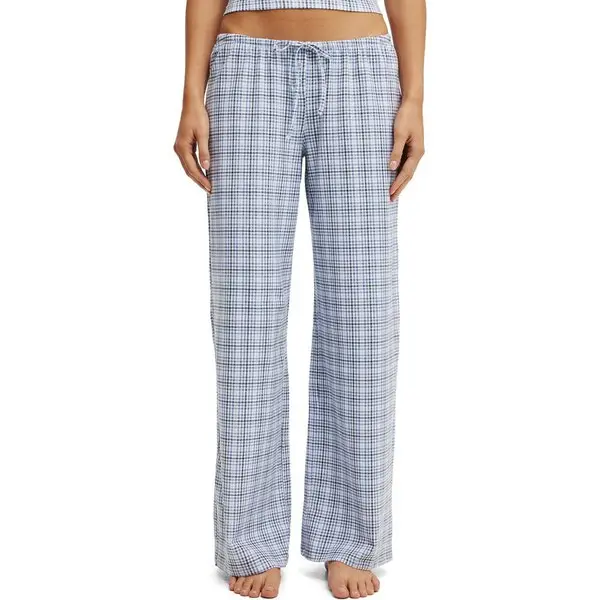 Cotton:on Dreamy Soft Wide Leg Pant - Isla Micro Check Daydream
