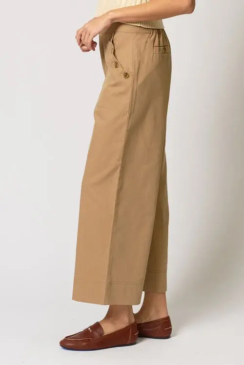 Central Park West Dean Straight Leg Button Pant