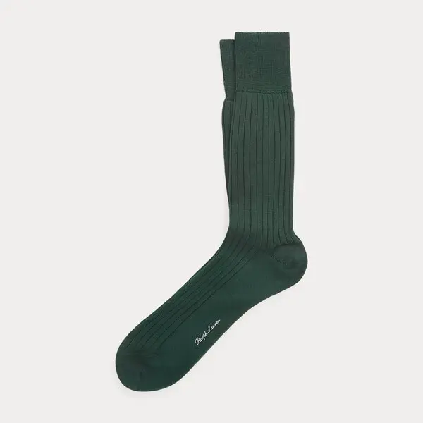 Ralph Lauren Rib-knit Cotton Trouser Socks - Wine