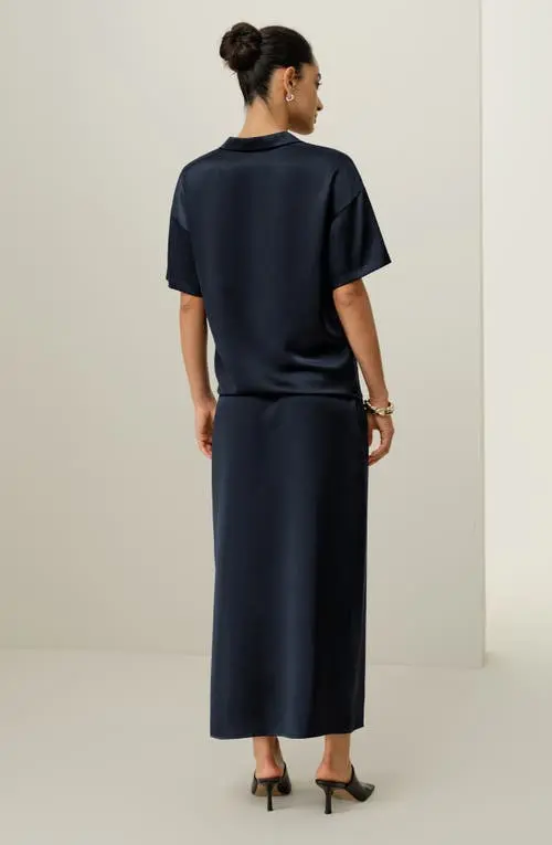 Lilysilk Washable Silk Charmeuse Polo Top