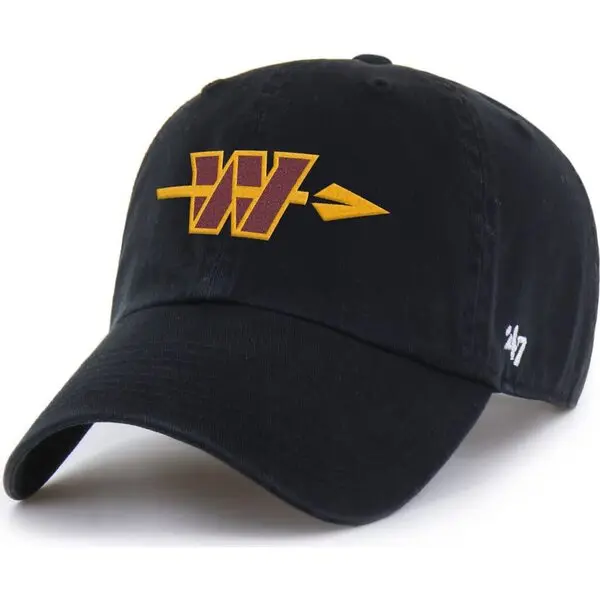 '47 Washington Commanders Alternate Clean Up Adjustable Hat - Black