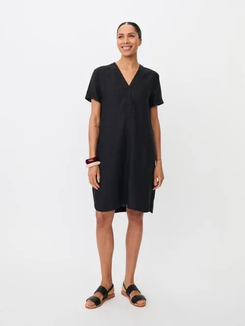 MASAI COPENHAGEN Manareela Linen V-neck Tunic Dress - Black