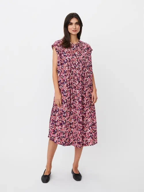 MASAI COPENHAGEN Manylifa Floral Draped Shirt Dress - Beet Red