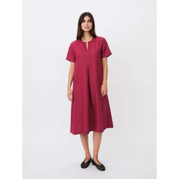 MASAI COPENHAGEN Manipani Linen Tunic Dress - Beet Red