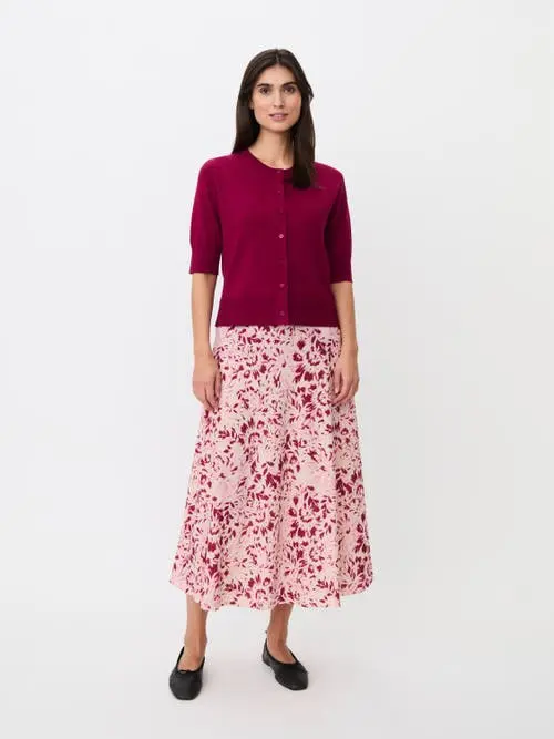 MASAI COPENHAGEN Half-sleeve Knitted Cardigan - Beet Red