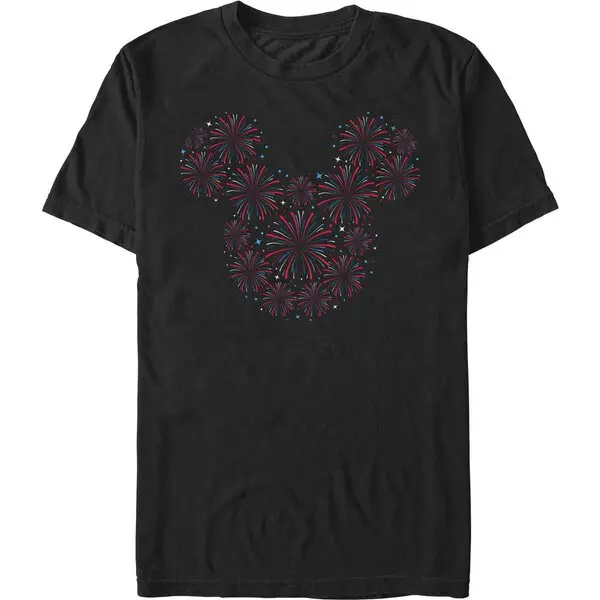 MICKEY & FRIENDS Fireworks Logo Short Sleeve Graphic T-shirt