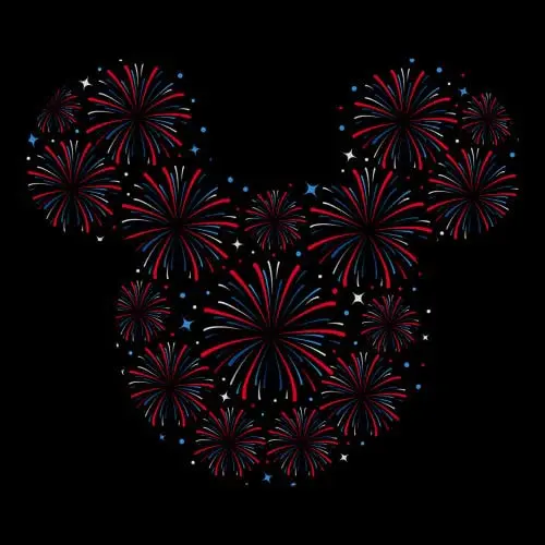 MICKEY & FRIENDS Fireworks Logo Short Sleeve Graphic T-shirt