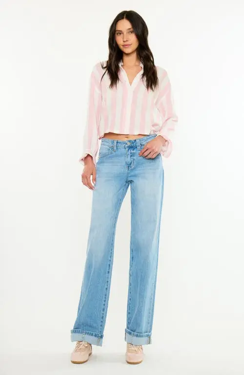 KANCAN Nina 90s Low Rise Loose Baggy Jeans - Medium Light