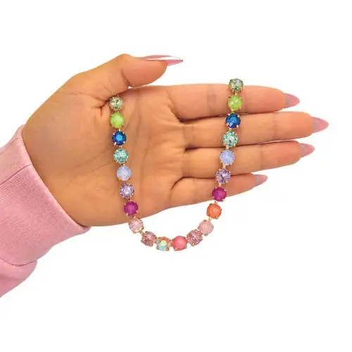 Juicy Couture Multicolor Crystal Tennis Necklace