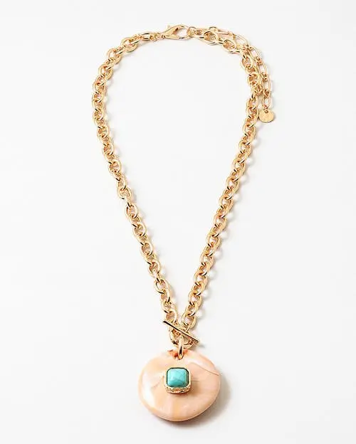 ERIN MCDERMOTT JEWELRY Sunwash Stone Necklace - Coral