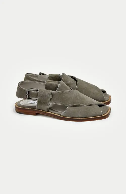 ÇAPLAIT The Hara Handcrafted Peshawari Sandal - Grey