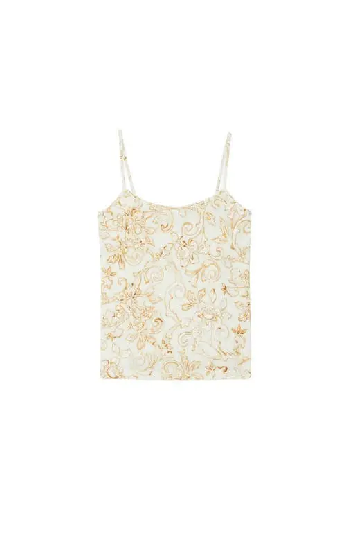 OTTOD'AME Printed Jersey Top