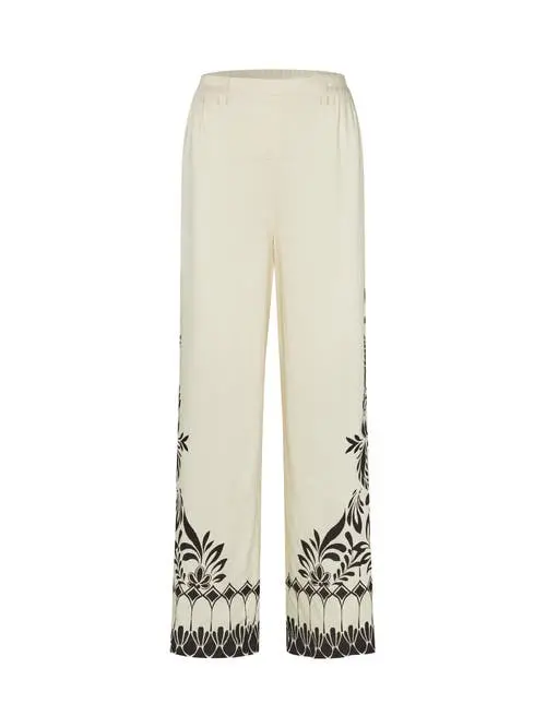 MASAI COPENHAGEN Mapelyssa Floral Border Trousers