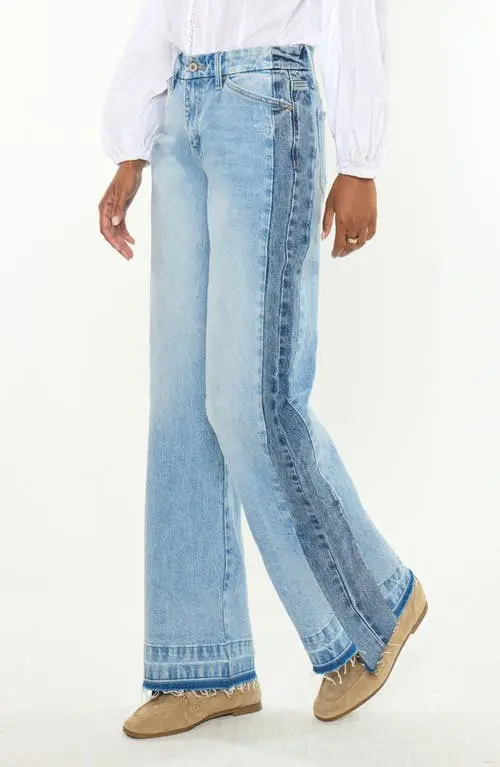 KANCAN Bethell High Rise Wide Flare Jeans - Medium Wash