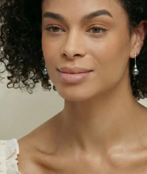 The Pearl Source Tahitian South Sea Pearl Teardrop Earrings