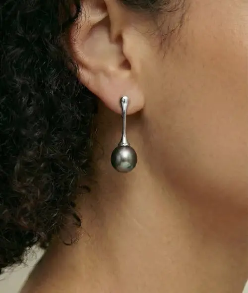 The Pearl Source Tahitian South Sea Pearl Teardrop Earrings