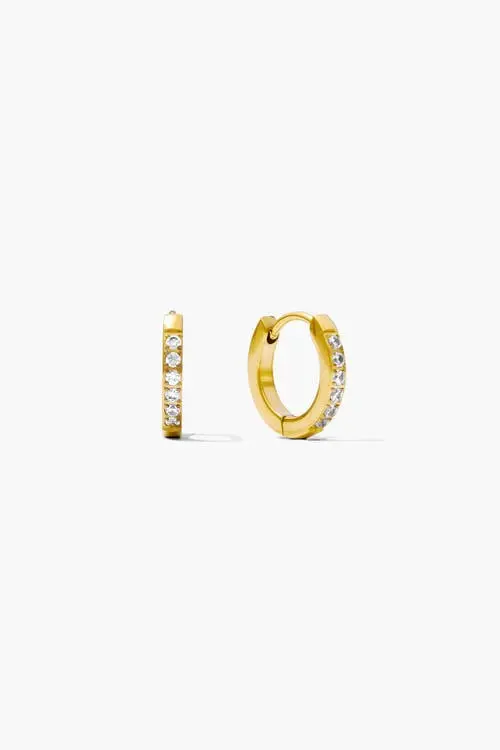 JOEY BABY Pavé Huggie Hoop Earrings - Gold