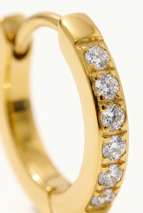 JOEY BABY Pavé Huggie Hoop Earrings