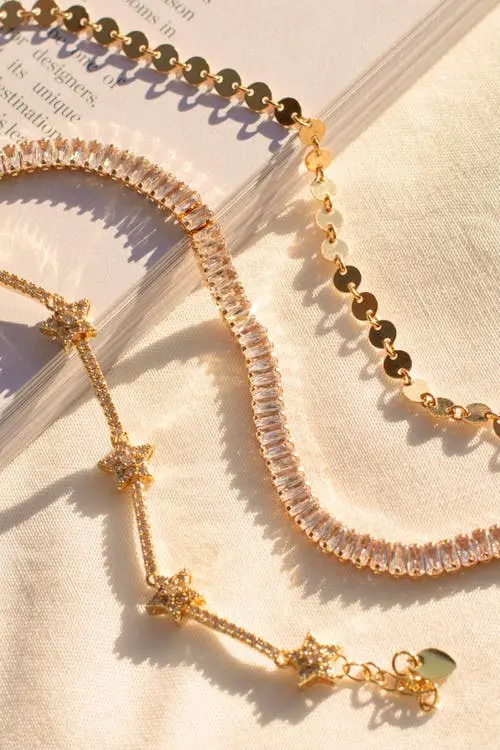 BEADS BY TARA Nova Star Bracelet With Cubic Zirconia In 14k Plate