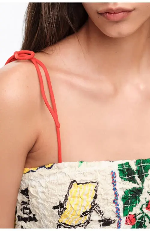 Bimba Y Lola Patchwork Ruched Strappy Top