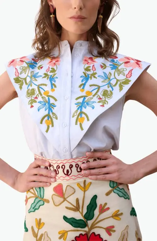 THE IQ COLLECTION Embroidered Cotton Shirt