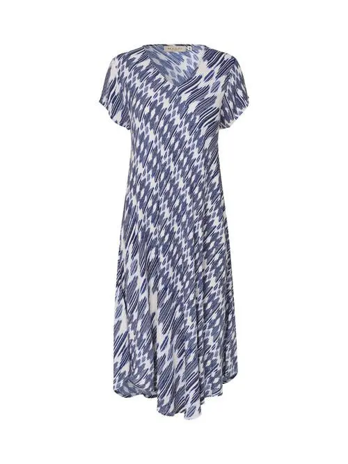 MASAI COPENHAGEN Silky Viscose Printed V-neck Dress