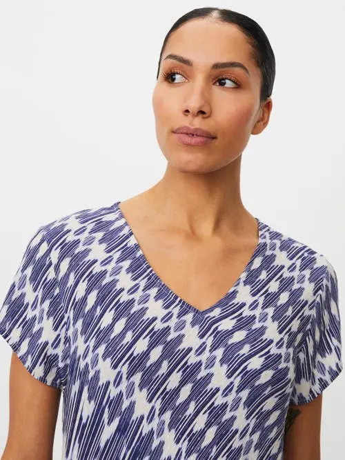 MASAI COPENHAGEN Silky Viscose Printed V-neck Dress