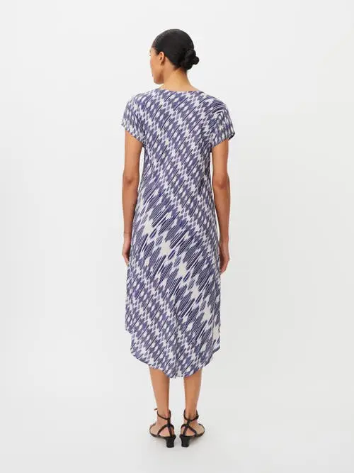MASAI COPENHAGEN Silky Viscose Printed V-neck Dress