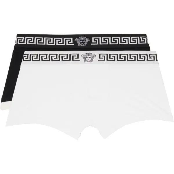 Versace Greca-border Two-pack Briefs - Black