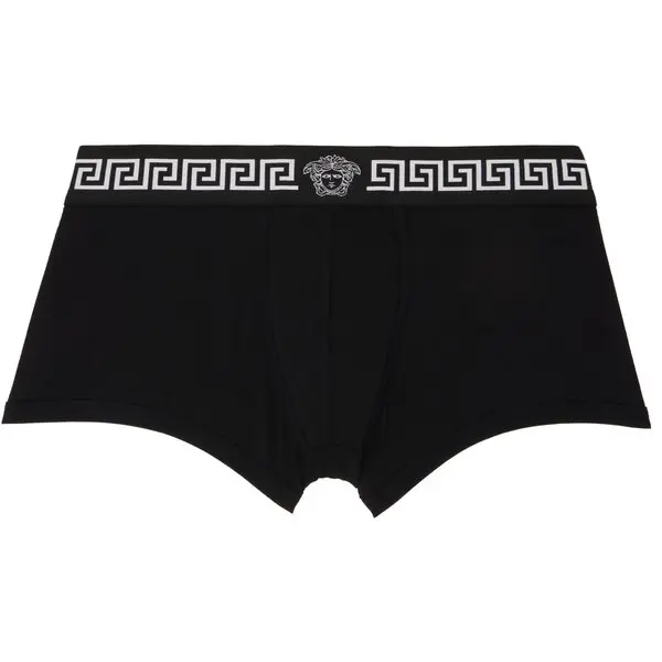 Versace Greca-border Two-pack Briefs - Black